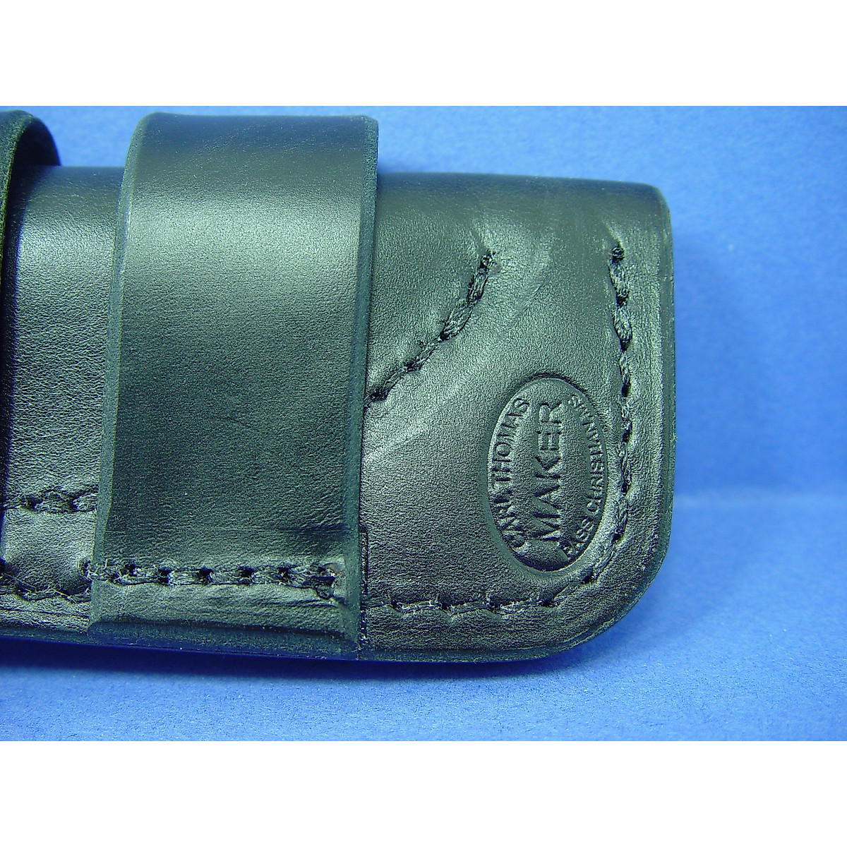 Fits Ontario Rat 3, 7" Handmade Fixed Blade Knife Holder, Dyed Black