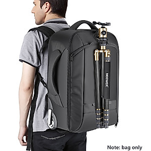 Neewer 2-in-1 Convertible Wheeled Camera Backpack Luggage Trolley Case with Double Bar, Anti-Shock Detachable Padded Compartment for SLR/DSLR Cameras, Tripod, Lens and Other Accessories (Black/Green)