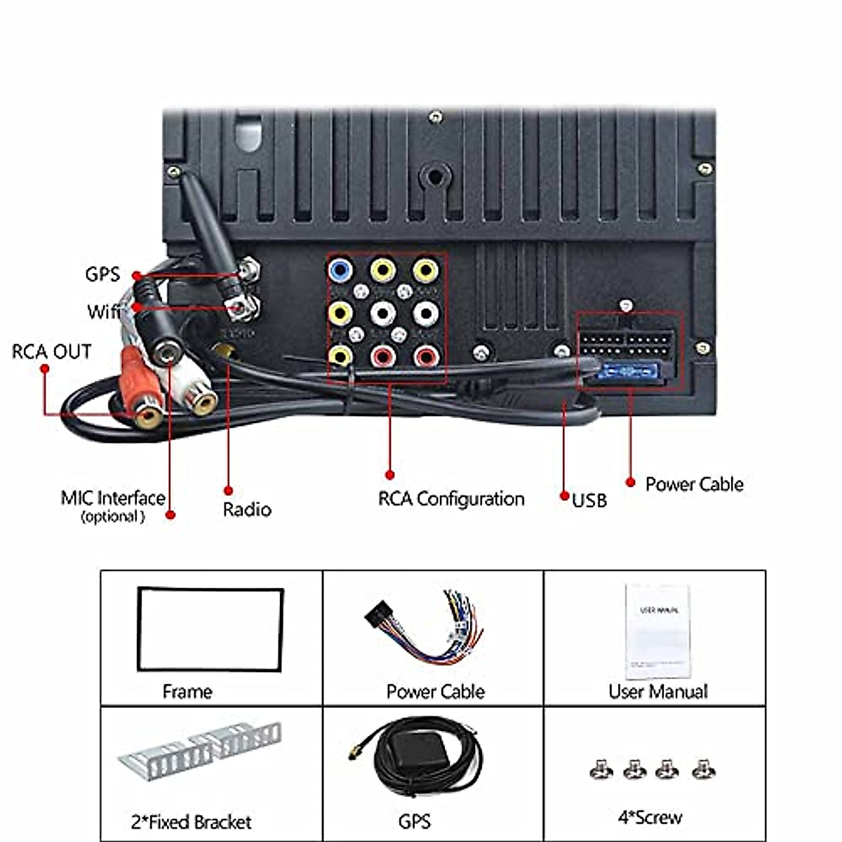 Double-Din-Car-Stereo-with-CD/DVD-Player,6.2 Inch Car Radio with Bluetooth Navigation Touch Screen Mirror Link EZoneTronics 6.2 inch Capacitive Touch Screen ezone-2062