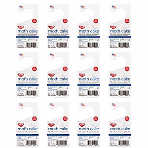 Enoz Moth Cake Pack of 12 Kills Clothes Moths, Carpet Beetles, and Eggs and Larvae