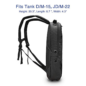 Healvaluefit Oxygen Tank Backpack O2 Cylinder Carrying Holder Bag for Tank D/M-15, JD/M-22 (Black)