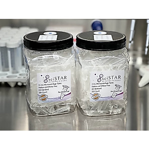 SciStar 2.0ml Microcentrifuge Tubes – sterile – pre-Closed! – with snap Cap: 2.0ml, RNase/DNase Free, Polypropylene Tubes, Container of 250