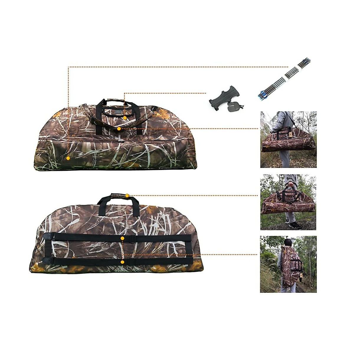 DarkForest BC-1 37.5Inch Soft Bow Case Archery Compound Bow Case Camo Lightweight Hunting Bow Cases