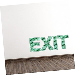 BUGUUYO Luminous Exit Sign Exit Sign Sticker Safety Exit Sign Wall Sticker Exit Sticker Noctilucence Exit Sign Exit Luminous Sticker Exit Decal Exit Wall Decal Exit Wall Sticker Green