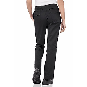 Chef Works Women's Cargo Chef Pants, Black, Medium