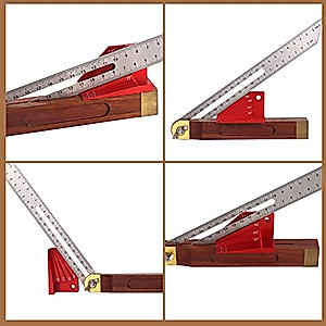Bevel Block Gauge, Aluminum Alloy Angle Finder Universal Bevel Protractor for Protractor Woodworking Tools Angles for 1:6, 1:7 and 1:8 Dovetails, Miter Angles of 15°, 22-1/2°, 30°, 36° and 45°