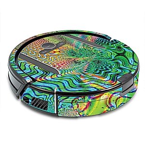 MightySkins Skin Compatible with Shark Ion Robot R85 Vacuum - Psychedelic | Protective, Durable, and Unique Vinyl Decal wrap Cover | Easy to Apply, Remove, and Change Styles | Made in The USA