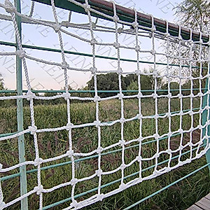 AEINNE Safety Netting for Fall Prevention, Safety Netting for Stairs Kids Balcony Safety Net Patio Child Rope Netting Bannister Fence Railings Children Protective Protection Nylon Cargo Nets, White