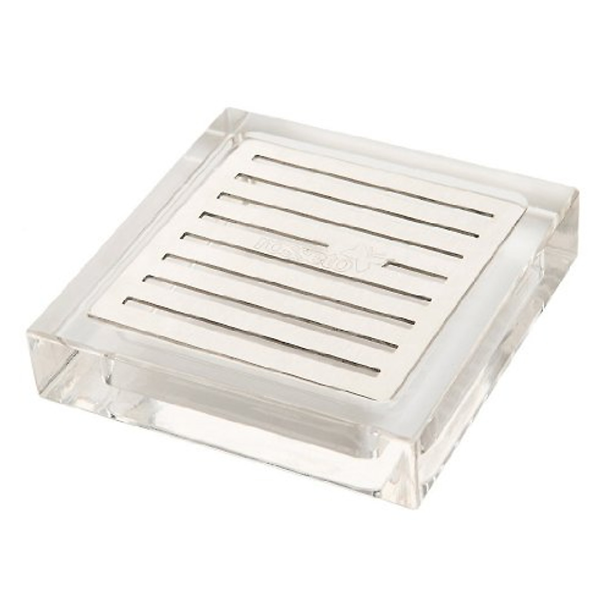 Rosseto LD108 Square Acrylic Drip Tray with Stainless Steel Insert for Beverage Dispensers, Clear