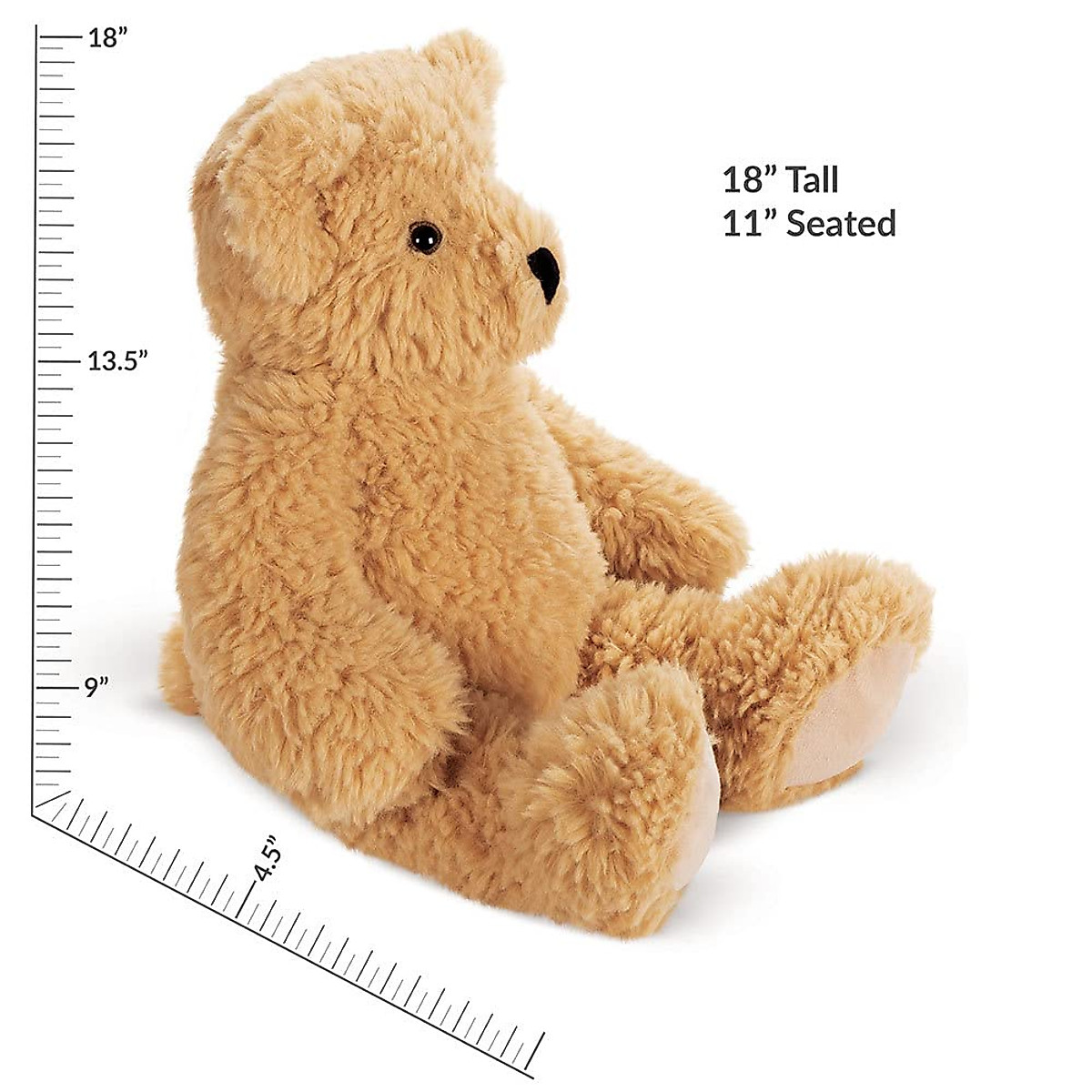 Vermont Teddy Bear Stuffed Animal - Stuffed Teddy Bears, Whipped Honey Brown, Super Soft, 18 Inch