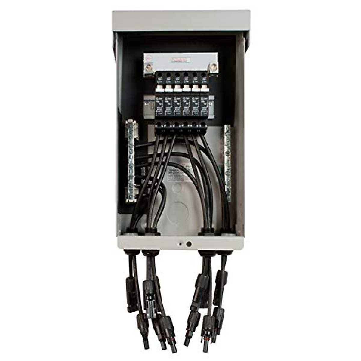MidNite Solar MNPV6-MC4-LV Pre-Wired Combiner 3R with six 15 amp Circuit Breakers Included