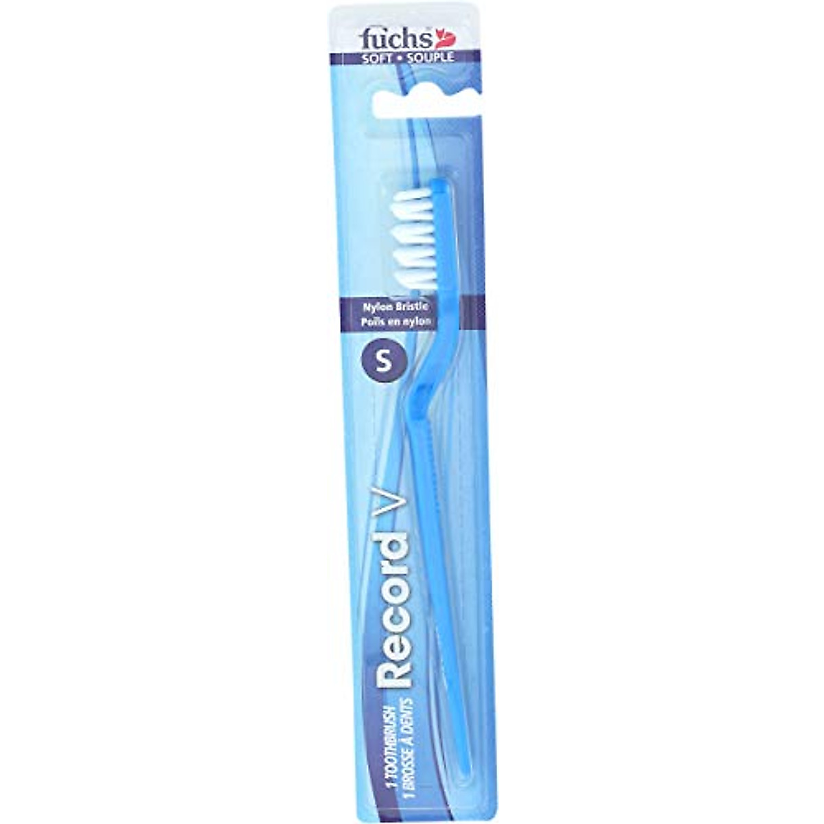 Fuchs Adult Soft Record V Nylon Bristle Toothbrush
