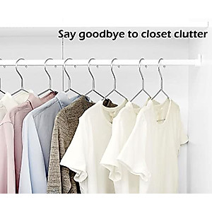 KEETDY 50 Pack Metal Hangers Coat Hangers Heavy Duty Stainless Steel Clothes Hanger for Closet Clothing Shirt Suit Pant 16.4 Inch