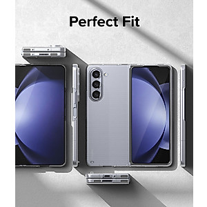 Ringke Slim [Prevents Oily Smudges] Compatible with Samsung Galaxy Z Fold 5 Case, Anti-Fingerprint Technology Smudge Proof Translucent Phone Cover for Women, Men - Matte Clear