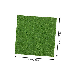 Happyyami 16 Pcs Artificial Turf Grass Garden Grass Turf Tiles Grass Tiles for Balcony Faux Plants Greenery Artificial Grass Outdoor Carpet Aquarium Grass Mat Fake Grass Fish Tank Succulents