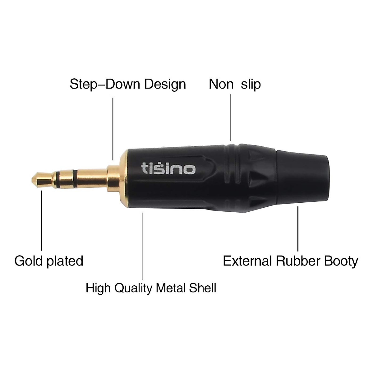 TISINO Dual XLR to 3.5mm Stereo Mic Cable, 2 XLR Female to 1/8 Inch Mini Jack Y-Splitter Breakout Lead Microphone Cord - 10 feet