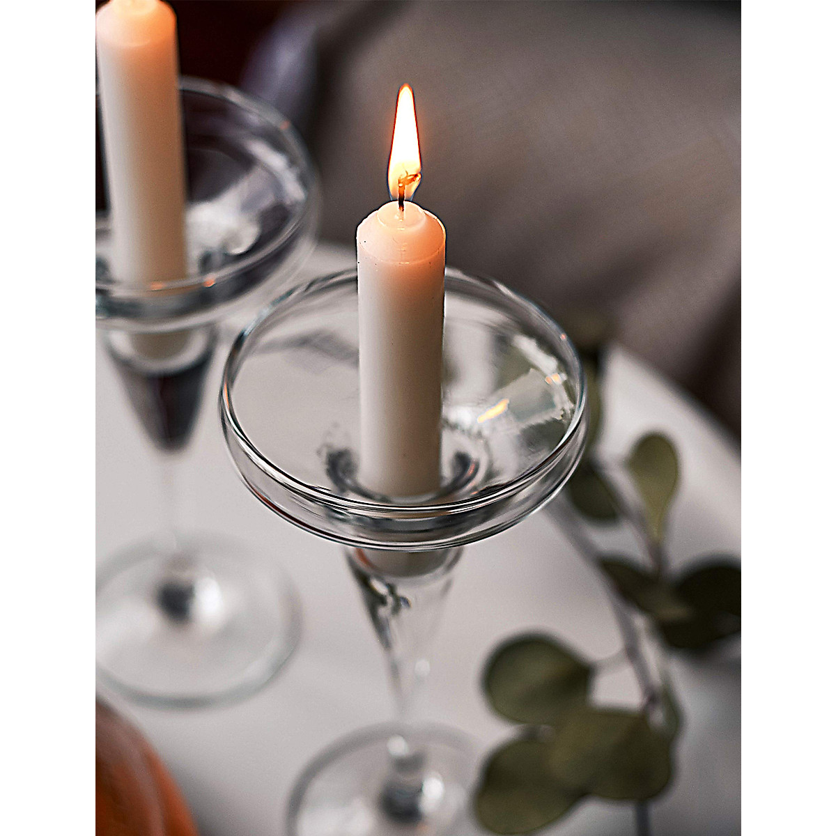 Emergency Candles - 24 Pack White Short Taper Candles - Unscented - Emergency Candles for Home and Emergency Kit