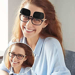 Trysee Clip on Sunglasses Over Prescription Glasses for Men Women Polarized Flip Up for Eyeglasses Anti Glare TS309