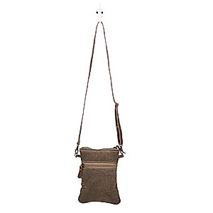Myra Bag Dusky Bleach Upcycled Canvas & Leather Small Crossbody Bag S-1509