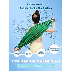 LeapLife Exfoliating Back Scrubber, Body Back Scrubber Towel for Shower, Bath Wash Scrub Cloth Washcloth Washer for Men Women Exfoliation, Body Scrubbing Brush Exfoliator 500D