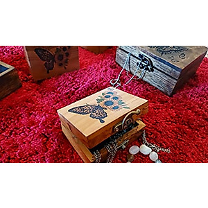 Sunflower Butterfly Trinket Box Small Jewelry Keepsake Box | Earrings Necklace Storage Box for Girls Women | Gift Idea Valentine's Day, Birthday Christmas, Weddings, Animals Ornaments for Home Décor