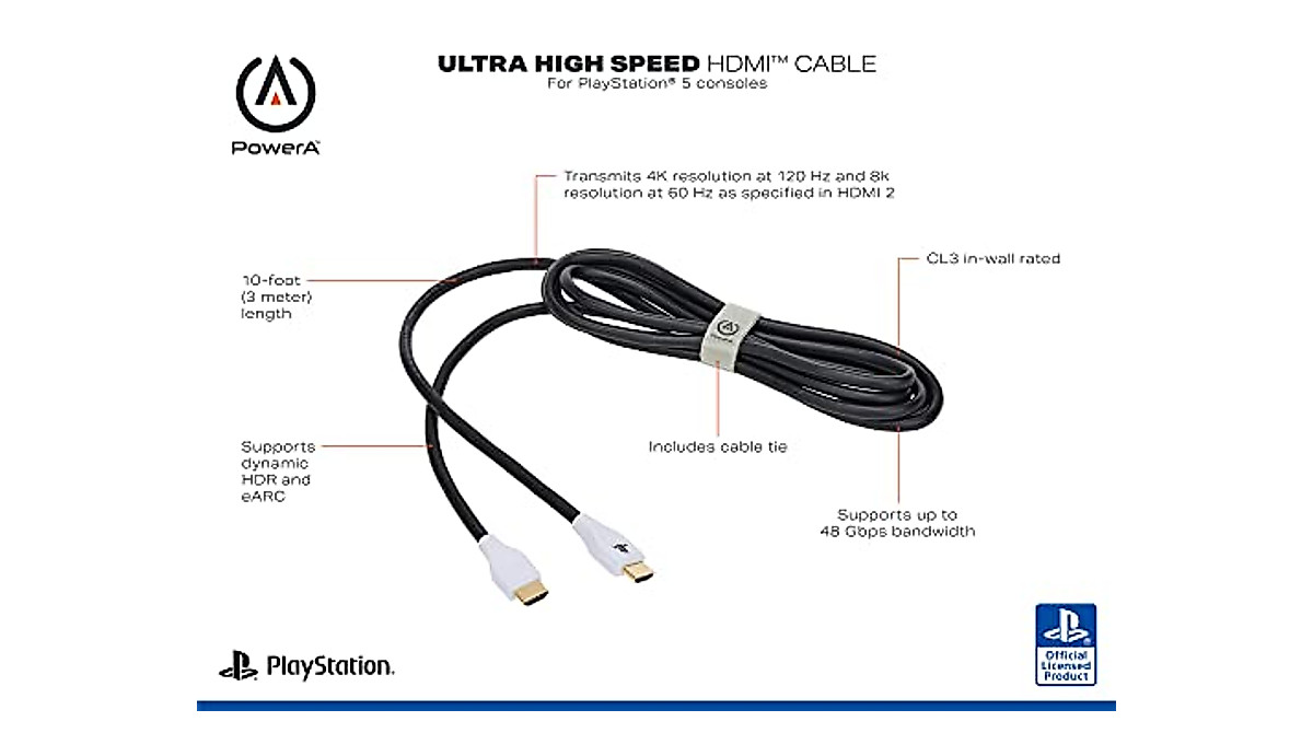 PowerA Ultra High Speed HDMI Cable for PS5