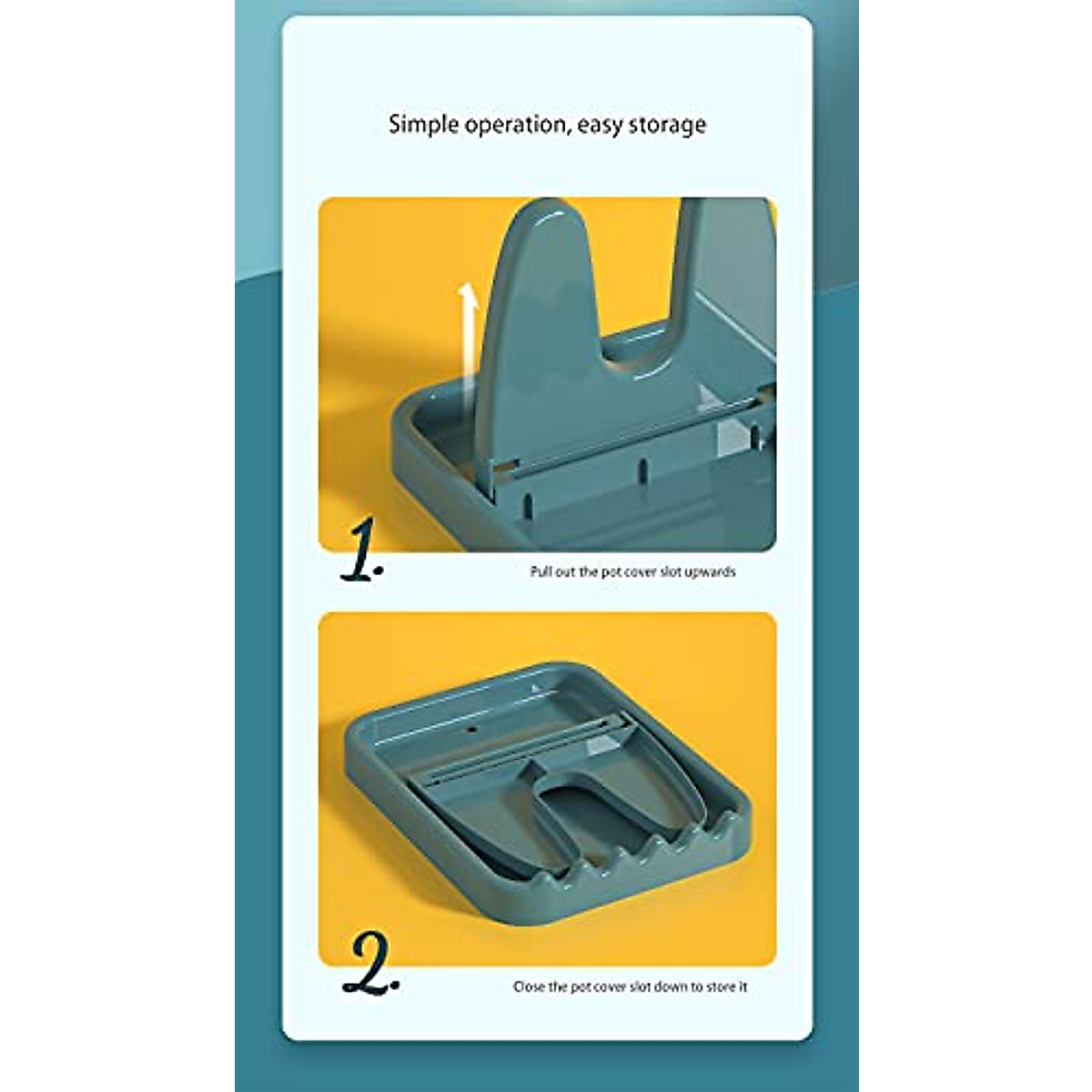 Mini Foldable Lid Rack Multifunctional Kitchen Spatula Soup Spoon Stove Countertop Shelf Pot Lid Storage Shelf