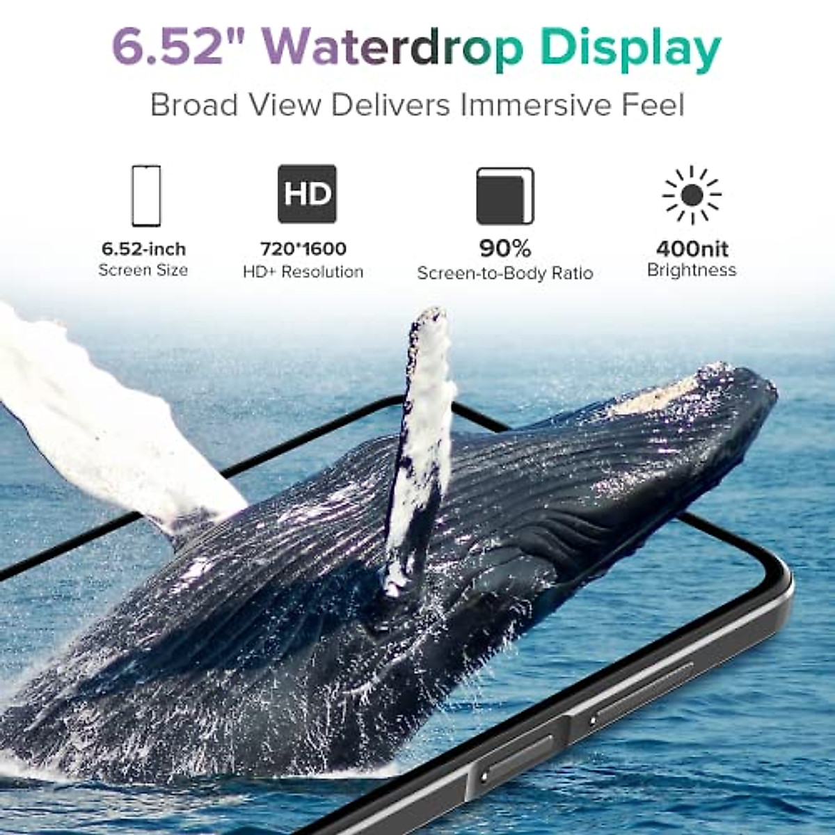 Ulefone Note 14 Unlocked Cell Phone, Android 12 OS 6.52" Display Helio A22 Processor 7GB+16GB Storage 4500mAh 8MP Main Camera 3-Card Slot Practical Toolkits 4G Unlocked Global Smartphone (Black)