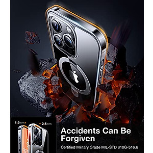 TORRAS UPRO™ Ostand for iPhone 14 Pro Max Phone Case, Compatible with Magsafe with Invisible Stand, [MIL-Grade Drop Protection] [Never Yellow] Shockproof Slim Magnetic iPhone 14 Pro Max Case, Clear