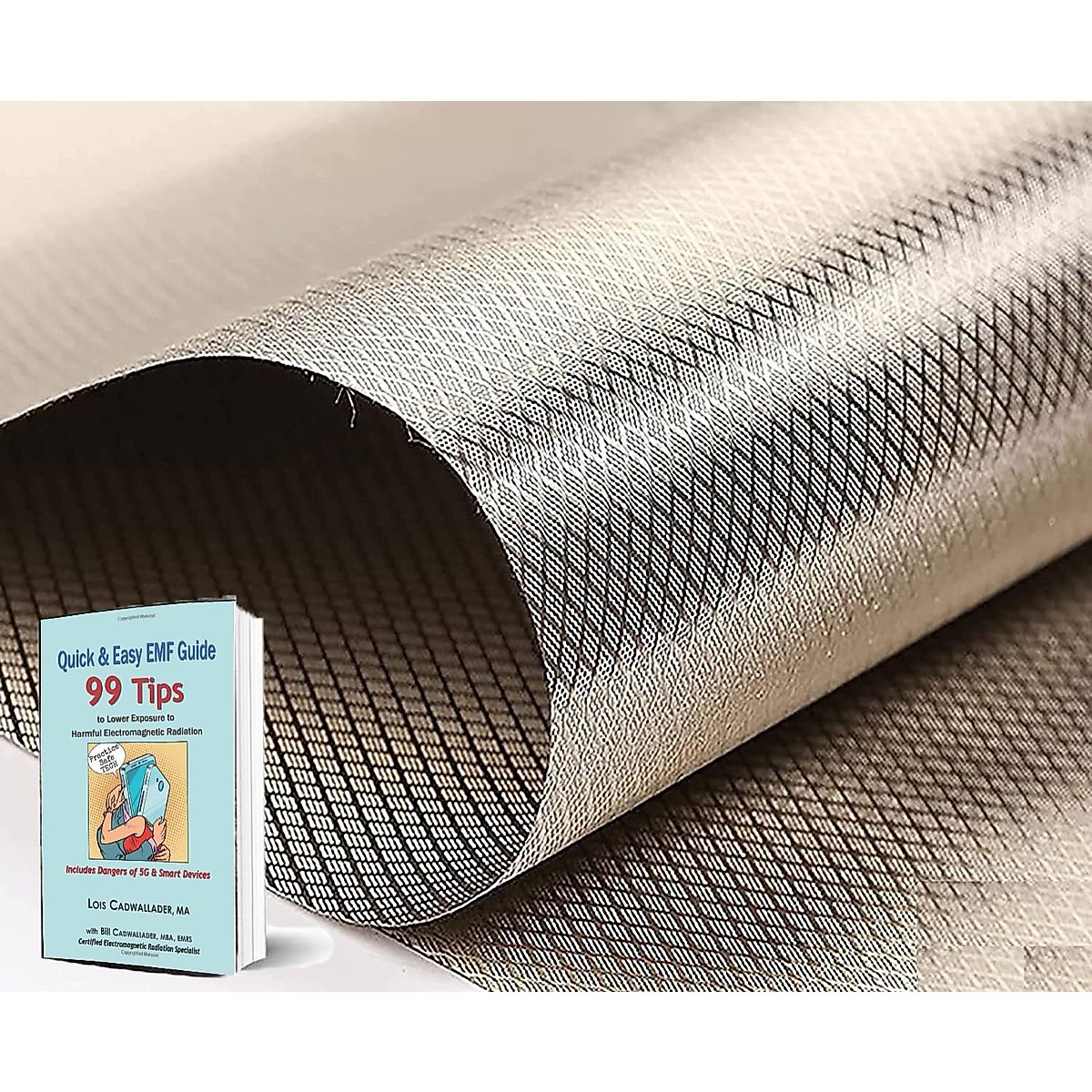 Faraday Fabric 44'' x 36'' Emf Protection Fabric, Military Grade RFID Shielding Fabric Signal Blocking Material 1 Yard, EMF Shielding, Cell Phone Signal Blocking, Bluetooth Block. 5G Shielding Fabric