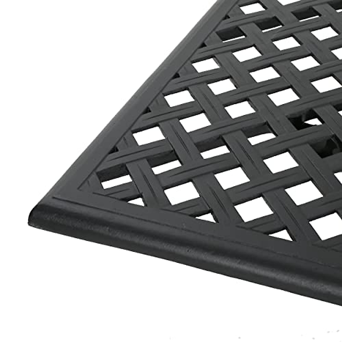 Christopher Knight Home Cayman Cast Aluminum Rectangle Table, Black Sand