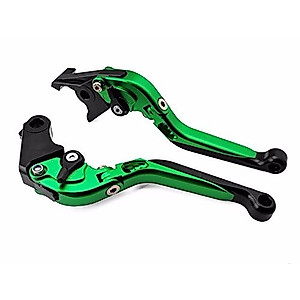 Niree Foldable Extendable Brake Clutch Levers for Yamaha YZF R1 2004-2008 YZF R6 2005-2016 R6S CANADA VERSION 2006 R6S EUROPE VERSION 2006-2007 Green