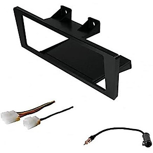 Premium Car Stereo Install Dash Kit, Wire Harness, and Antenna Adapter to Install an Aftermarket Single Din Radio for Select 86-93 Nissan Hardbody Truck and Pathfinder - See Compatible Vehicles Below