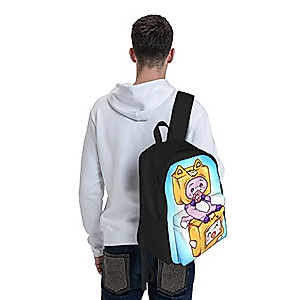 EgVgxir Backpack Foxy Anime Boxy Cartoon Double Shoulder Bag for Unisex 15.6 Inch Laptop Bagpack Large Capacity Travel Backpack for Hiking Work Camping
