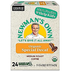 Newman's Own Organics Newman's Special Decaf Keurig Single-Serve K-Cup Pods, Medium Roast Coffee, 24 Count