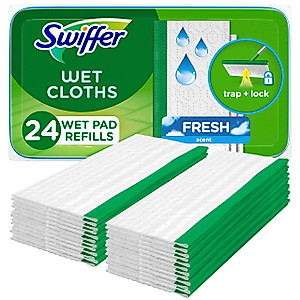 Swiffer Sweeper Wet Mopping Cloths, Open-Window Fresh, 24 count