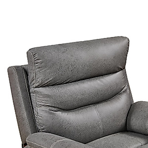 Lyromix Power Swivel Nursery Glider Recliner Chair, Gray