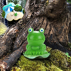 EKisemio 50 Pcs Mini Frog Garden Decor | Green Frog Figurines | Miniature Home Décor | Tiny Plastic Frogs | Fairy Garden Decor