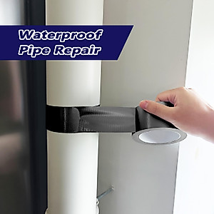 MIARALA Black Duct Tape Heavy-Duty Waterproof Duct Tape- Strong Adhesive, Waterproof, Residue-Free, 2 Inches x 22 Yards, for Repairs and Industrial Use (3-Pack)