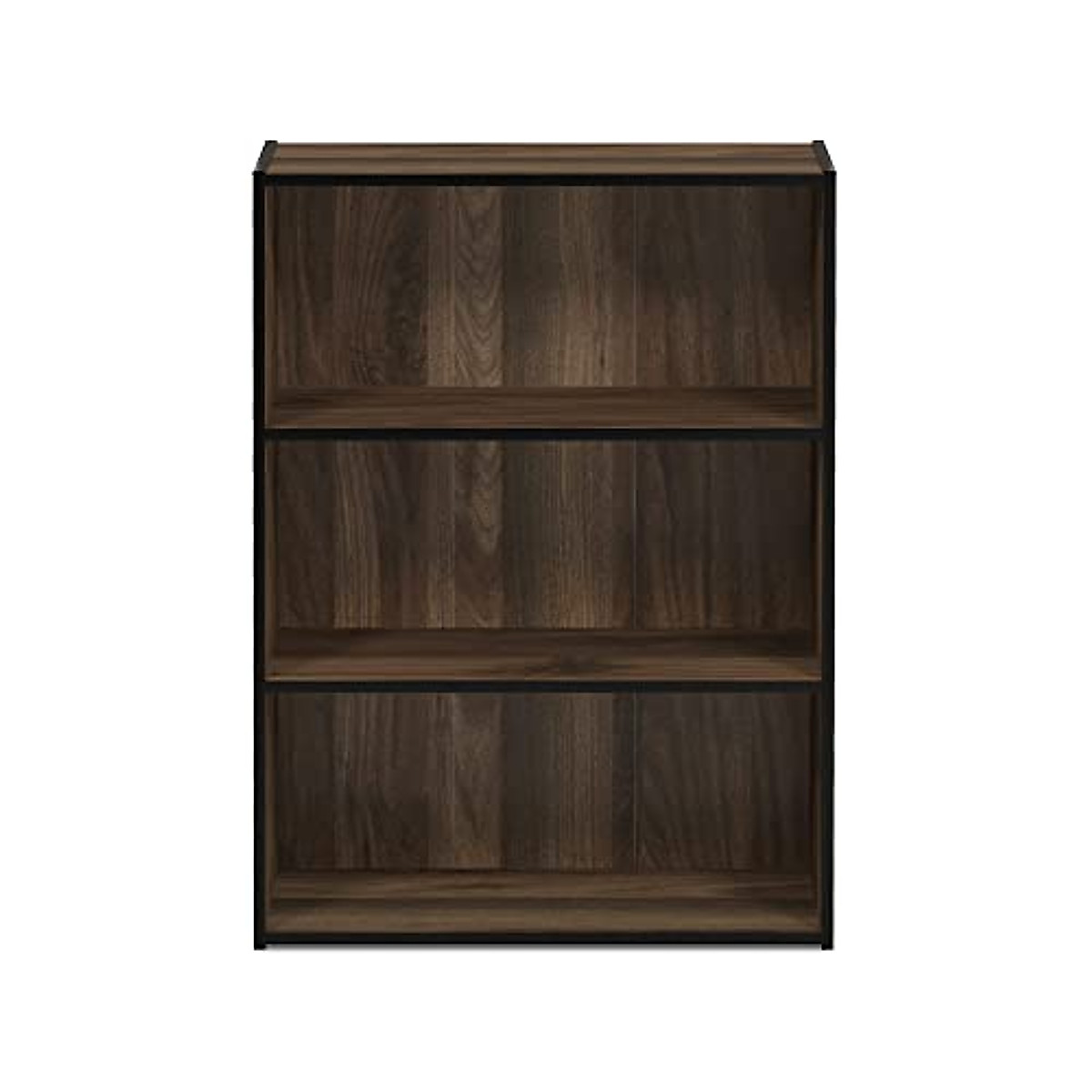 Furinno Pasir 3-Tier Open Shelf Bookcase, Columbia Walnut
