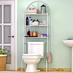 Over The Toilet Storage Rack,Metal 3 Shelf Bathroom Space Saver Over The Toilet Rack,Freestanding Space Saver Toilet Stands,Storage Organizer Accessories Bathroom Cabinet Tower Shelf