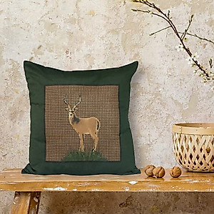 VISI-ONE True Grit The Lodge Deer Decorative Hunting Square Throw Pillow, 20" x 20" Inches, Multi
