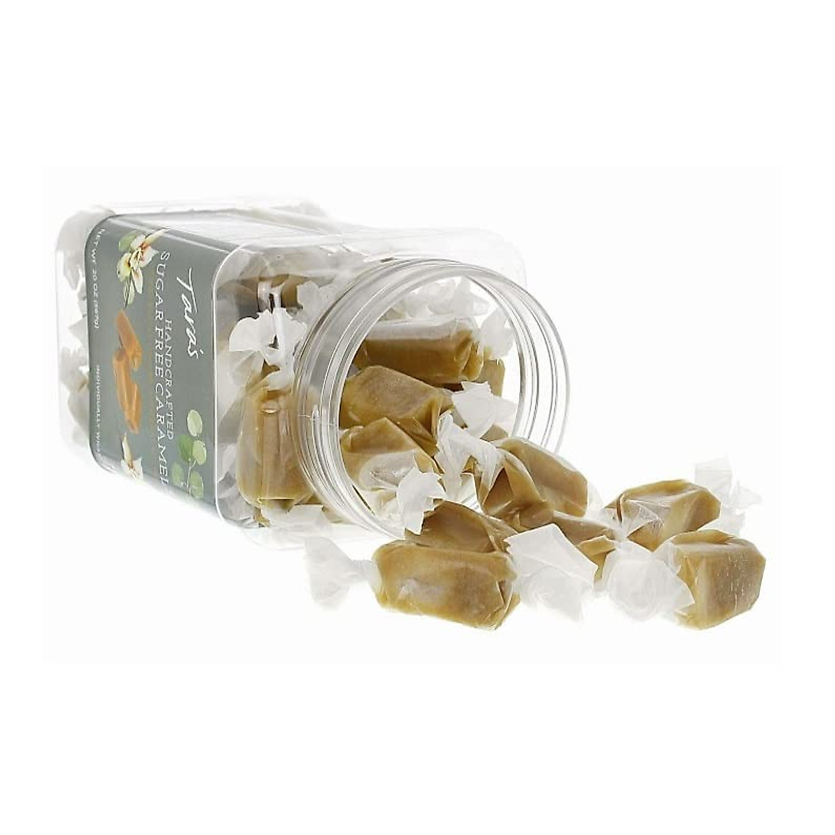 Taras All Natural Gourmet Caramel: Small Batch, Creamy & Individually Wrapped , Sugar Free 20 Ounce