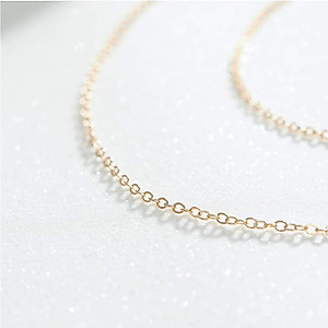 Olbye Gold Heart Necklace Choker Minimal Drop Necklace Jewelry for Women Simple Y Necklace (1 Layer)