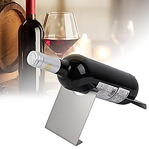 Wine Holder,Stainless Steel Single Wine Bottle Rack Wine Storage Holder Red Wine Display Stand for Kitchen Pantry Cabinet Bar