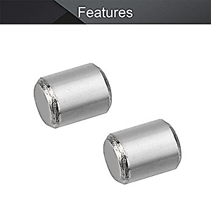 Bettomshin 10Pcs 0.31" x 0.39" (DxH) 304 Stainless Steel Dowel Pin Cylindrical Dowel Pins 8x10mm Shelf Pegs for Metal Devices Furniture Installation Wood Bunk Bed Support Shelves Silver Tone