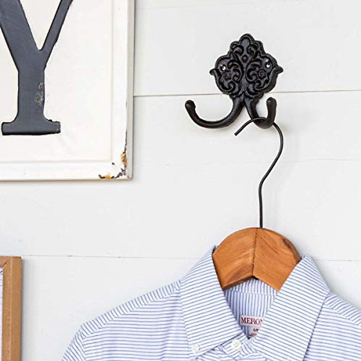 Park Hill Collection EHC82020 Hotel Towel Hook, 4-inch Height, Cast Iron