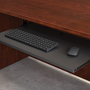 OFFICE WORKS BY SAUDER Keyboard Shelf, Black Finish
