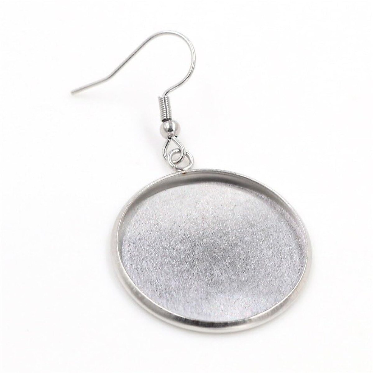 Kentuckiz 8 10 12 14 16 18 20 25Mm 10Pcs Stainless Steel Cabochon Earring Settings Earrings Base,DIY Earrings Hooks Findings - (Size: 12Mm)