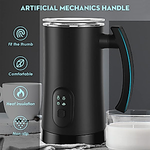 Electric Milk Frother, 4 in 1 Milk Steamer,11.8oz/350ml Automatic Warm and Cold Foam Maker for Coffee,Latte, Cappuccino, Macchiato, Hot Chocolate